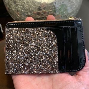 kate spade | Bags | Authentic Kate Spade Glitterpatent Zip Card Key ...